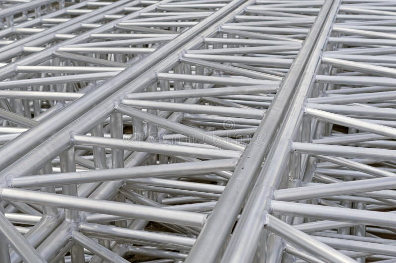 Stack of Metal Trusses for Mounting the Stage Stock Photo - Image of ...