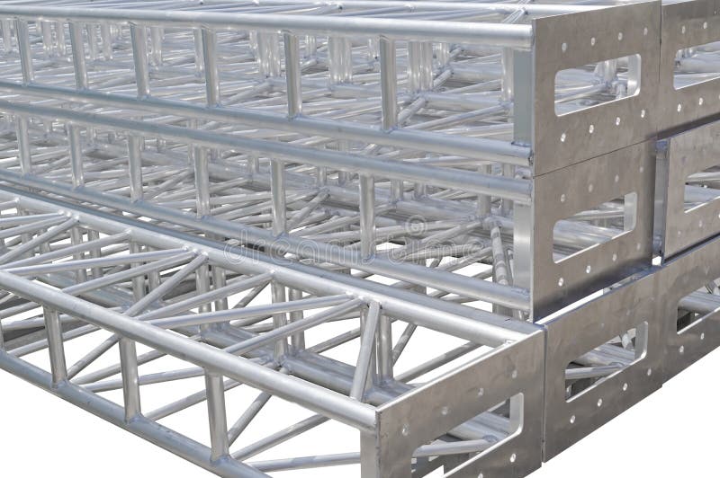 Stack of Metal Trusses for Mounting the Stage Stock Photo - Image of ...