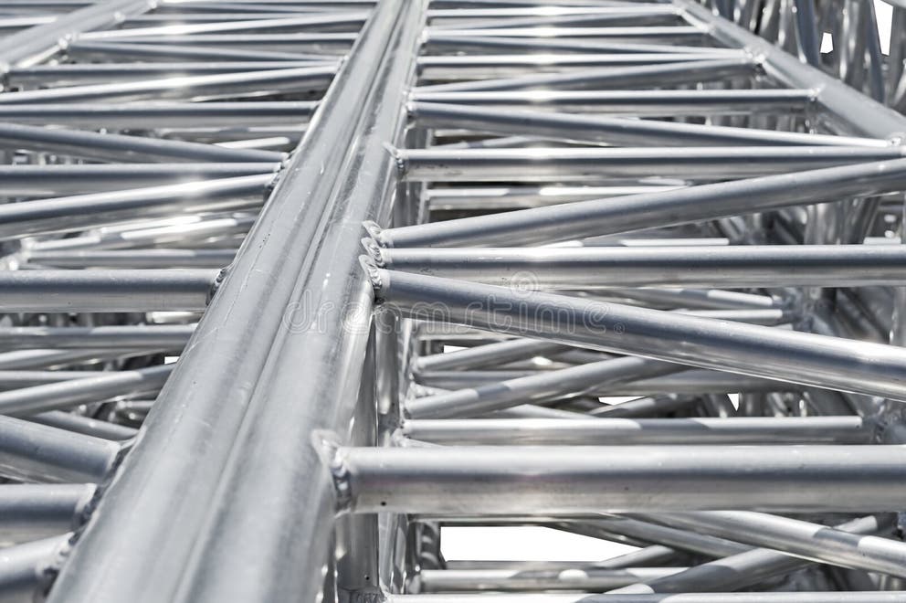 Stack of Metal Trusses for Mounting the Stage Stock Photo - Image of ...
