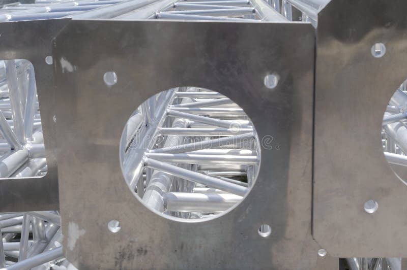 Stack of Metal Trusses for Mounting the Stage Stock Image - Image of ...