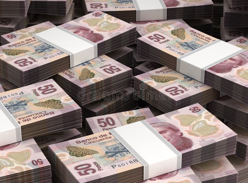 Stack of Mexican Pesos stock illustration. Illustration of pesos - 44920215