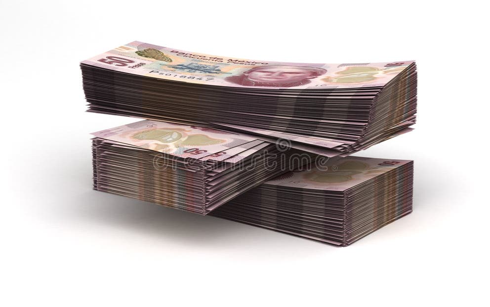 Stack of Mexican Pesos stock illustration. Illustration of investment ...