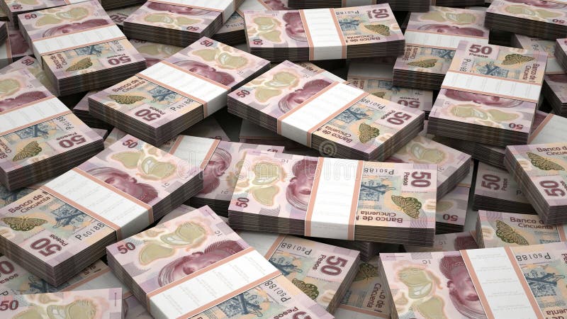 Stack of Mexican Pesos stock video. Video of peso, large - 96200213