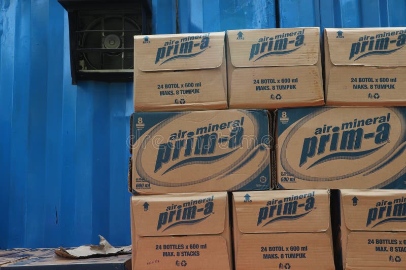 Stack of Mineral Water in Box Sold at Convenience Store Editorial Image ...