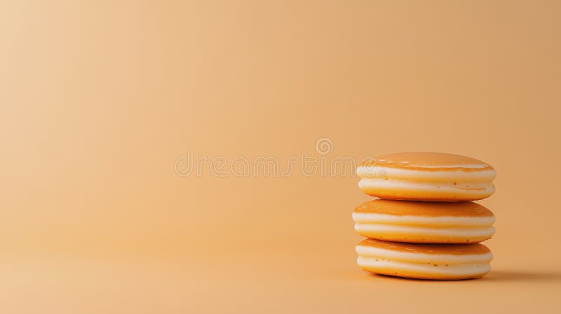Stack of Mini Pancakes on Smooth Background Stock Image - Image of soft ...
