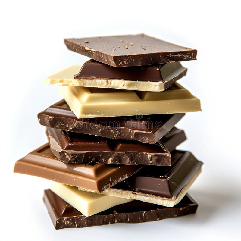 Haphazardly Stacked Chocolate Bars in Harmonious Brown Hues Stock Photo ...