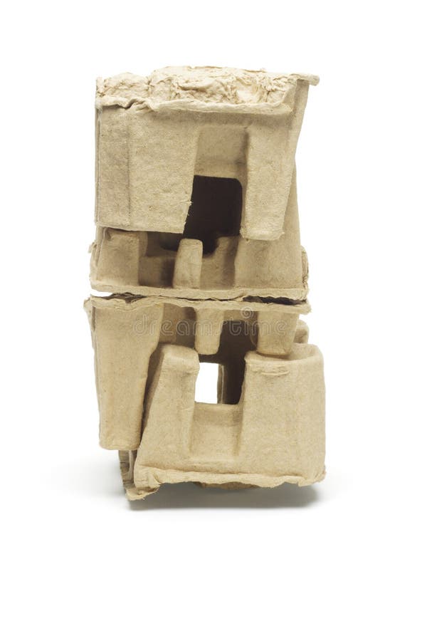 Stack of Molded Paper Packing Protectors Stock Image - Image of carton ...