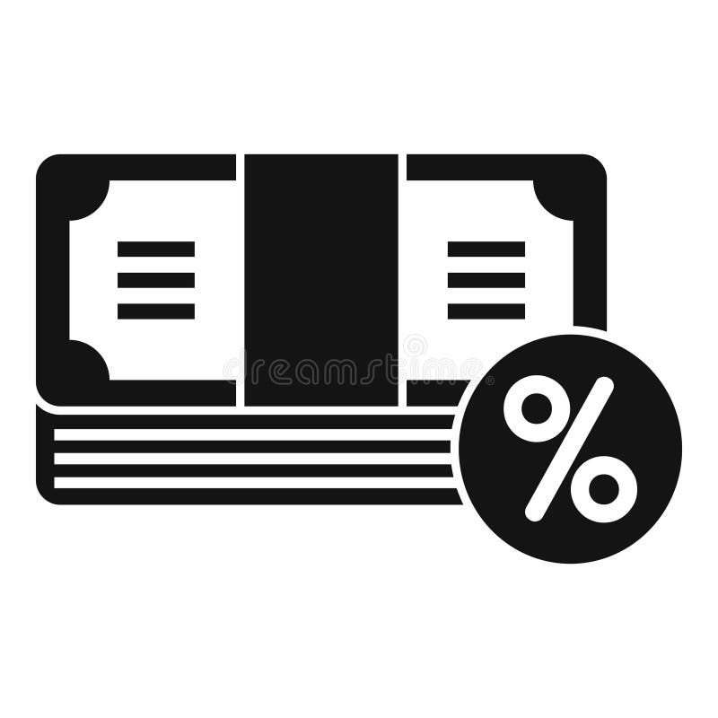 Stack of Money Earning Interest with Percentage Symbol Stock ...