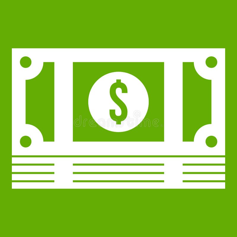 Stack of money icon green stock vector. Illustration of economy - 103586440