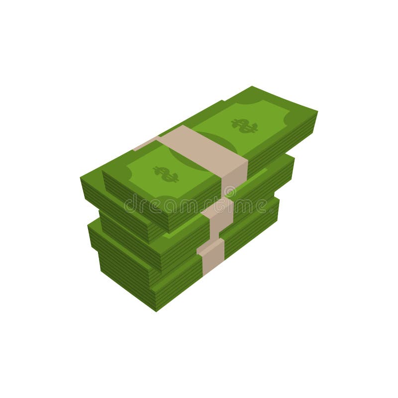 Stack of Money Pixel Art. Pile of Cash Pixelated Stock Vector ...