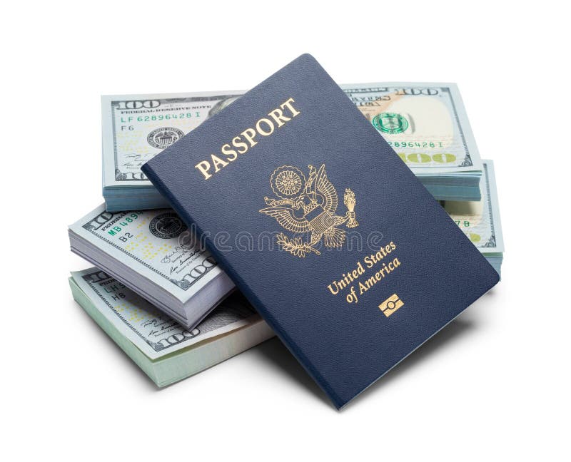 Cash Passport and Social Security Card Stock Image - Image of franklin ...