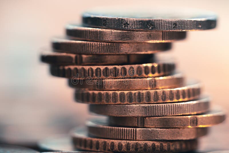 Stack of Money, Rows of Coins for Finance and Banking Concept Stock ...