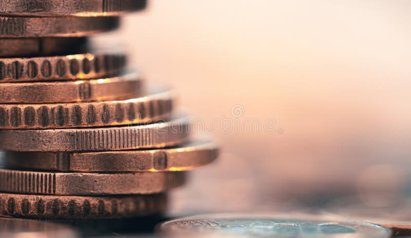 Stack of Money, Rows of Coins for Finance and Banking Concept Stock ...
