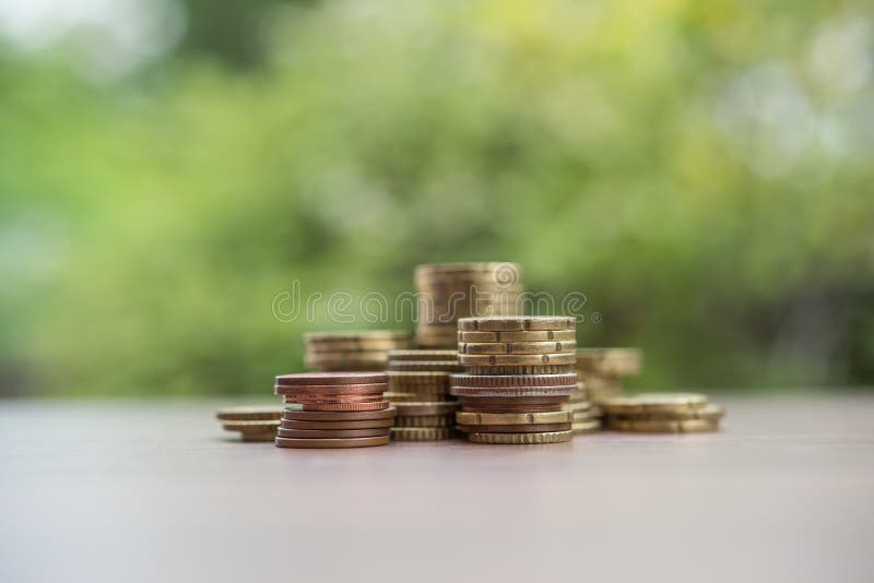Stack of money,save money stock photo. Image of golden - 163993152