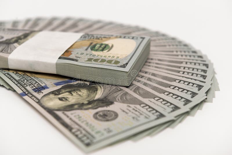 Stack of Money in US Dollars Cash Banknotes Stock Photo - Image of ...