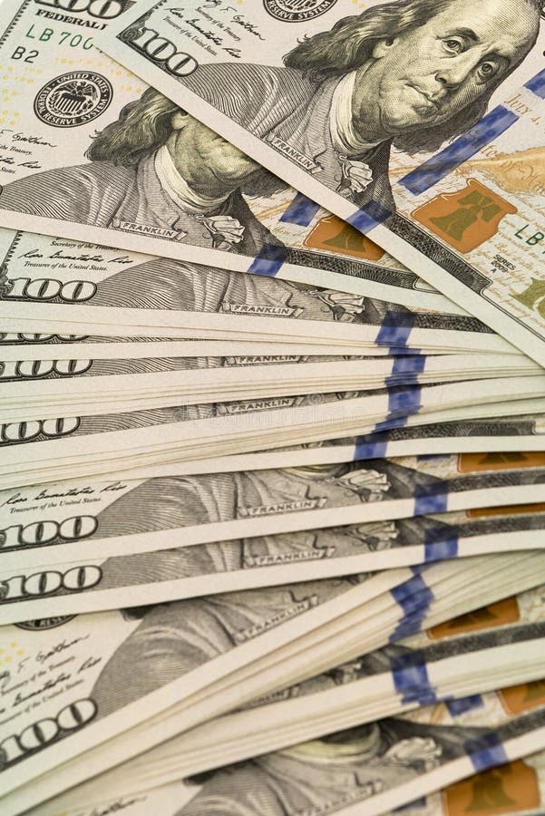 Stack of Money in US Dollars Cash Banknotes Stock Image - Image of ...