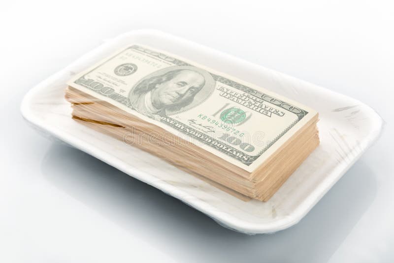 Stack of Money in Vacuum Packaging Stock Photo - Image of packaging ...