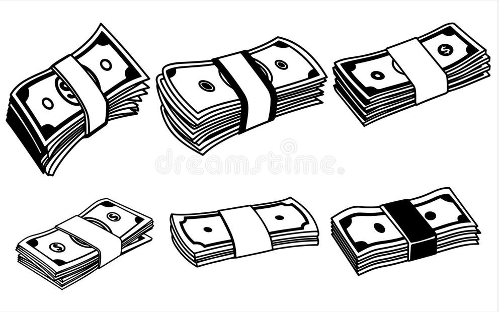 Stack of Money Vector: AI-Generated Stock Vector - Illustration of ...