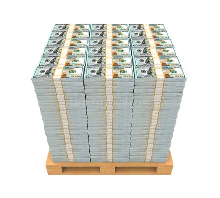 Stack of Money with Wooden Pallet Stock Image - Image of asset, rich ...