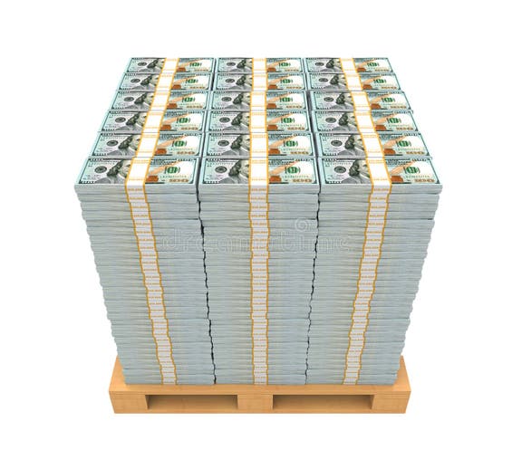 Stack of Money with Wooden Pallet Stock Image - Image of asset, rich ...