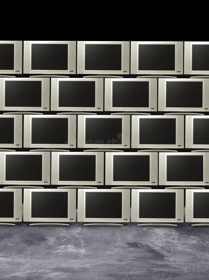 Stacked Monitors Televisions or Displays Stock Illustration ...