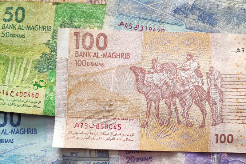 Stack of Moroccan Dirham Banknotes Stock Photo - Image of africa, stack ...