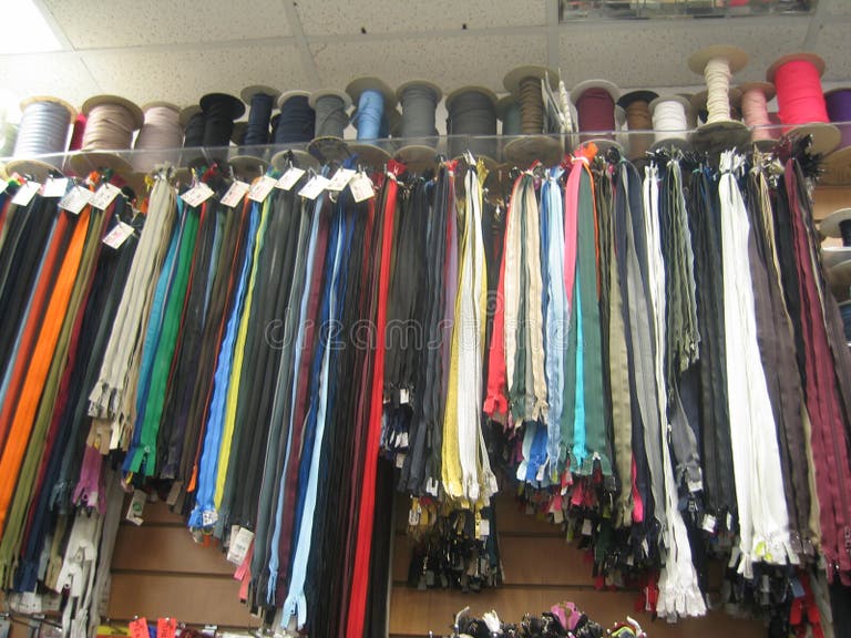 Stack of Multi-colored Ribbons, Sewing Department in the Store. Stock ...