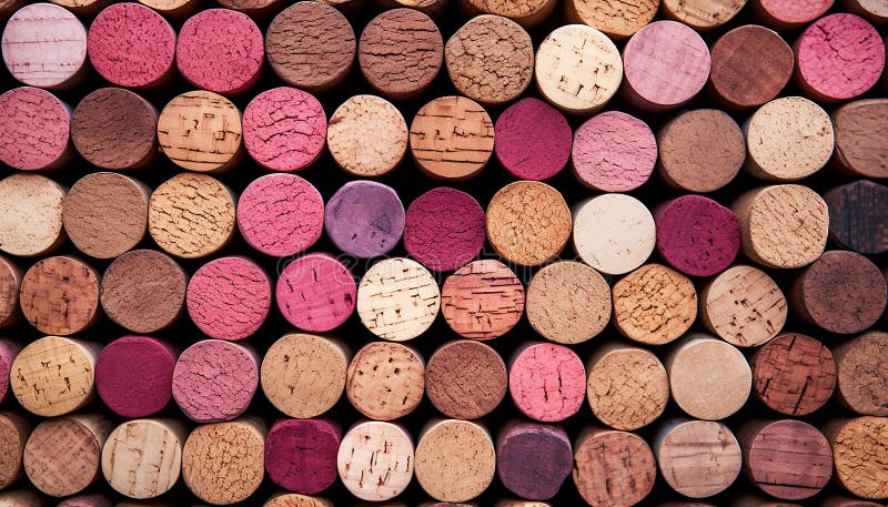 Stack of Multi Colored Wine Corks in a Circle Generated by AI Stock ...