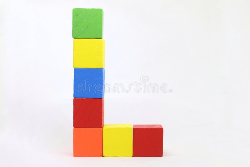 Stack of Multi Coloured Wooden Blocks Isolated on White Background ... Stack of Multi Coloured Wooden Blocks Isolated on White Background ...