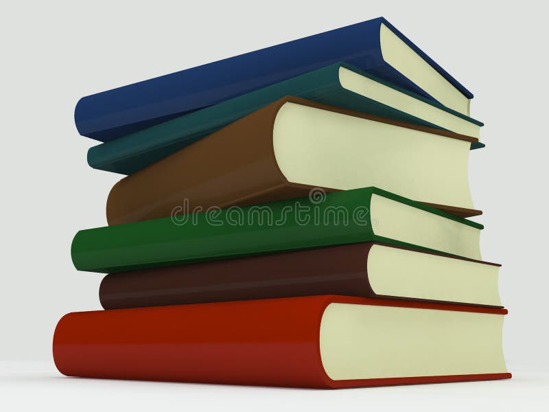 Stack of Multicolor Books stock illustration. Illustration of culture ...