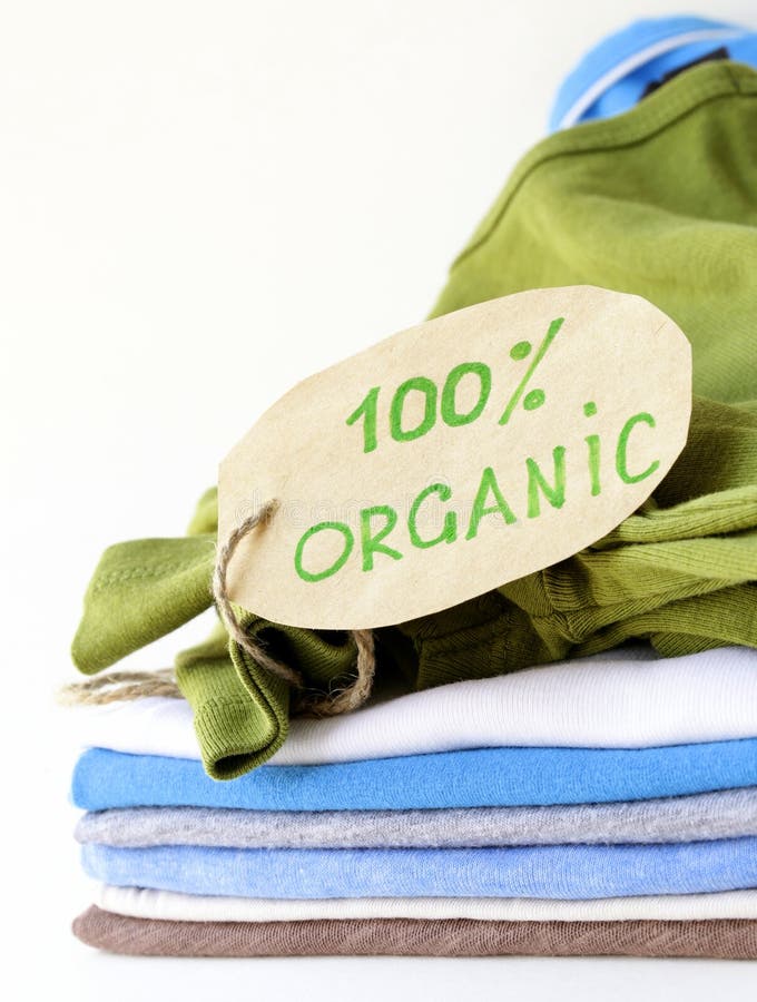 Stack of Multicolored Clothing Organic Label Stock Photo - Image of ...