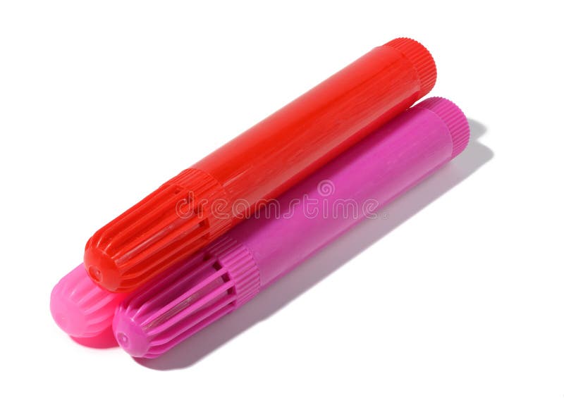 Stack of Multicolored Felt-tip Pens Isolated on White Background Stock ...