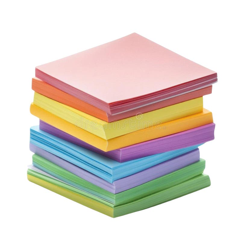 Stack of Multicolored Sticky Notes. Label for Reminder Document Stock ...
