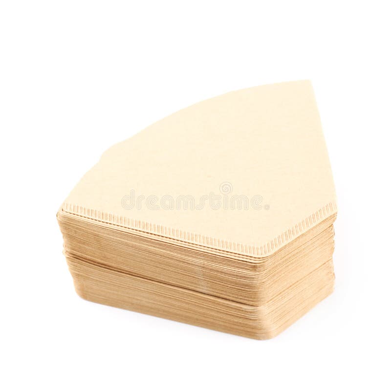 Stack of Multiple Paper Coffee Filters Isolated Stock Photo - Image of ...