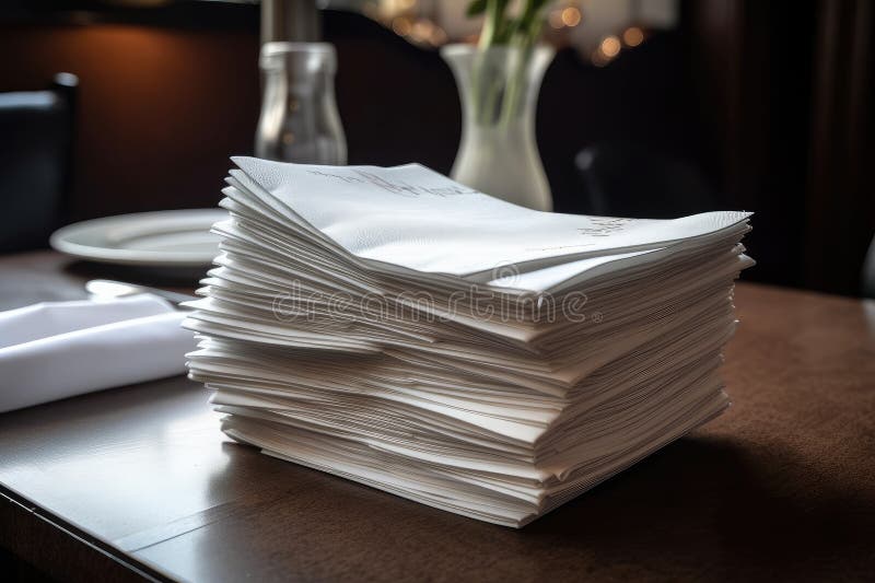 A Stack of Napkins with a Handwritten Note on Each One, for a Special ...