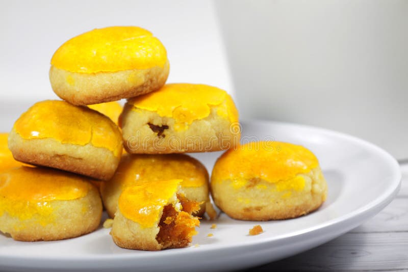 Stack of `nastar`, Cookies that Made from Pineapple Jam Stock Photo ...