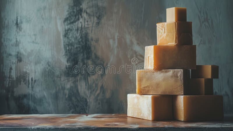 Stack Natural Handmade Soap Bars Rustic Surface Stock Photos - Free ...