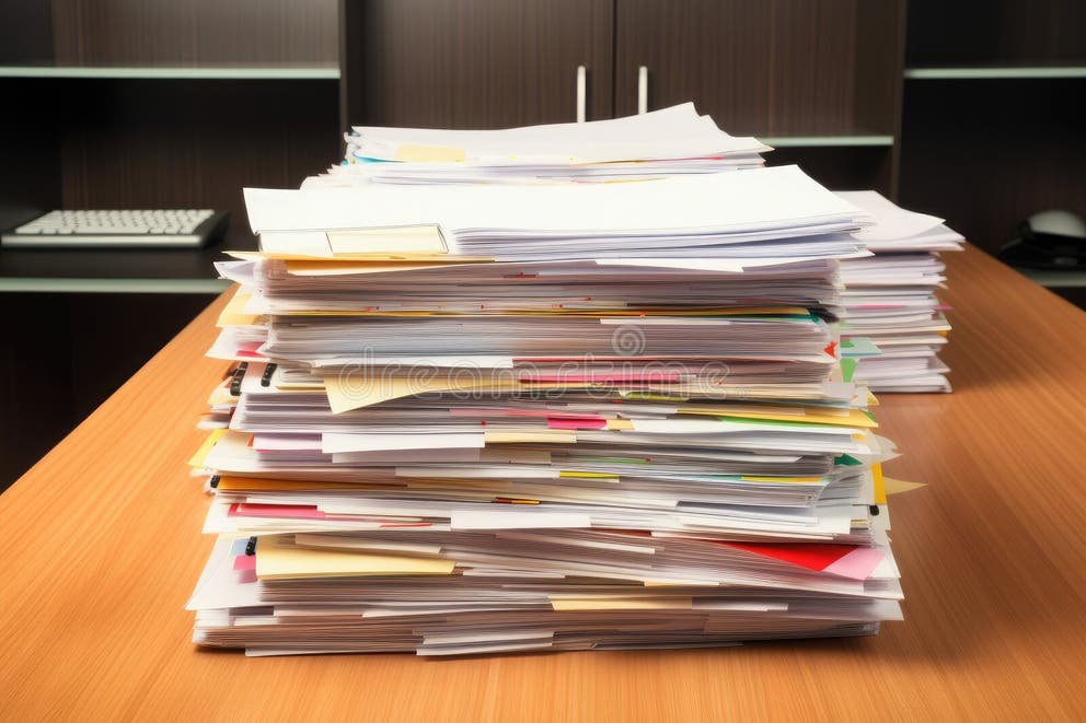 Stack of Neatly Arranged Documents, Ready for Business Transactions ...