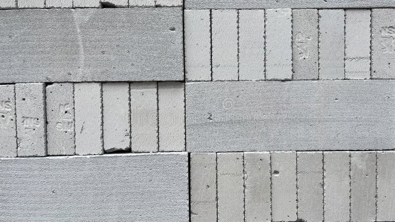 Stack of Neatly Arranged White Lightweight Bricks Stock Photo - Image ...