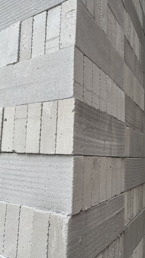 Stack of Neatly Arranged White Lightweight Bricks Stock Photo - Image ...