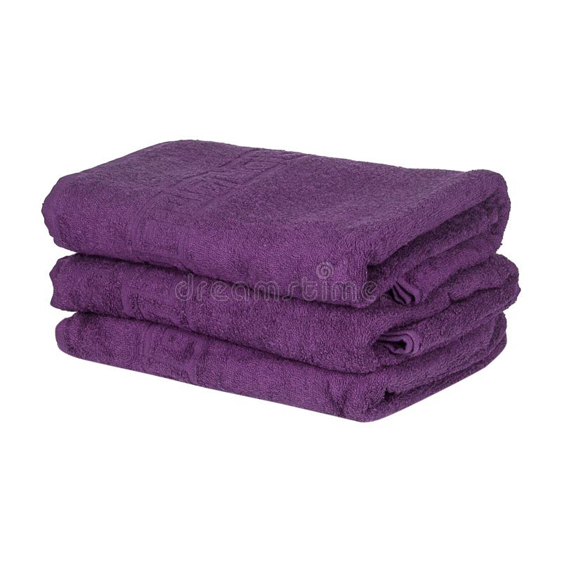 Purple towels stock image. Image of clean, purple, stack - 23643811