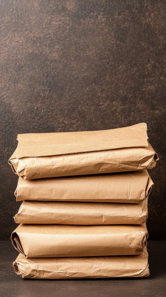 A Stack of Neatly Wrapped Brown Paper Packages Provides Ample Copy ...