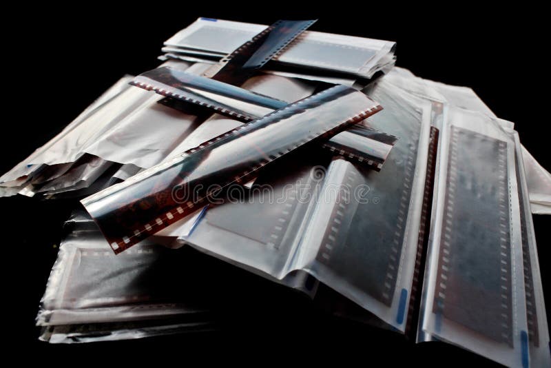 Stack of negatives stock image. Image of 35mm, processed - 124874537