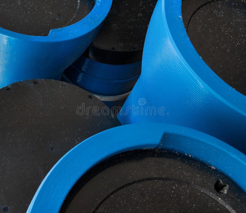 Stack of New Blue Pipes Tubes Stock Photo - Image of conveyance, iron ...