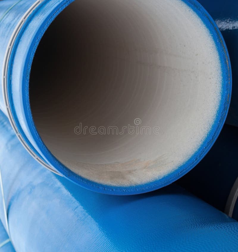 Stack of New Blue Pipes Tubes Stock Image - Image of large, industry ...