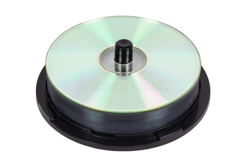CD/DVD Spool stock image. Image of isolated, blank, spindle - 5664713