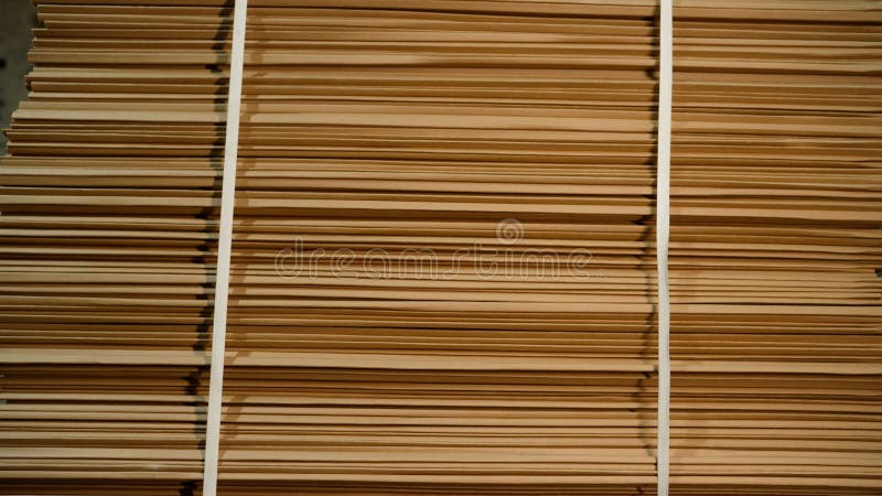 A Stack of New Corrugated Cardboard Boxes in Disassembled Condition ...