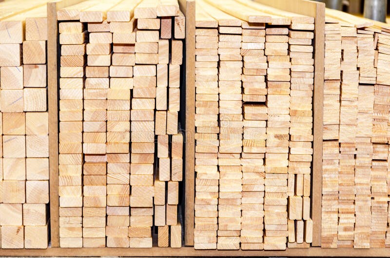 Stack of New Lumber, Wooden Beam, Board for Construction and Repair in ...