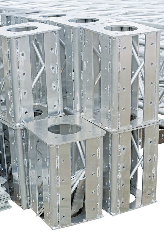 Stack of Metal Trusses for Mounting the Stage Stock Image - Image of ...