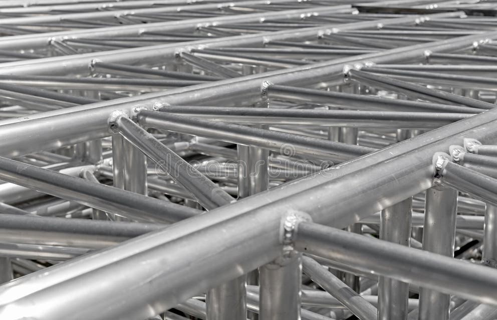 Stack of Metal Trusses for Mounting the Stage Stock Image - Image of ...